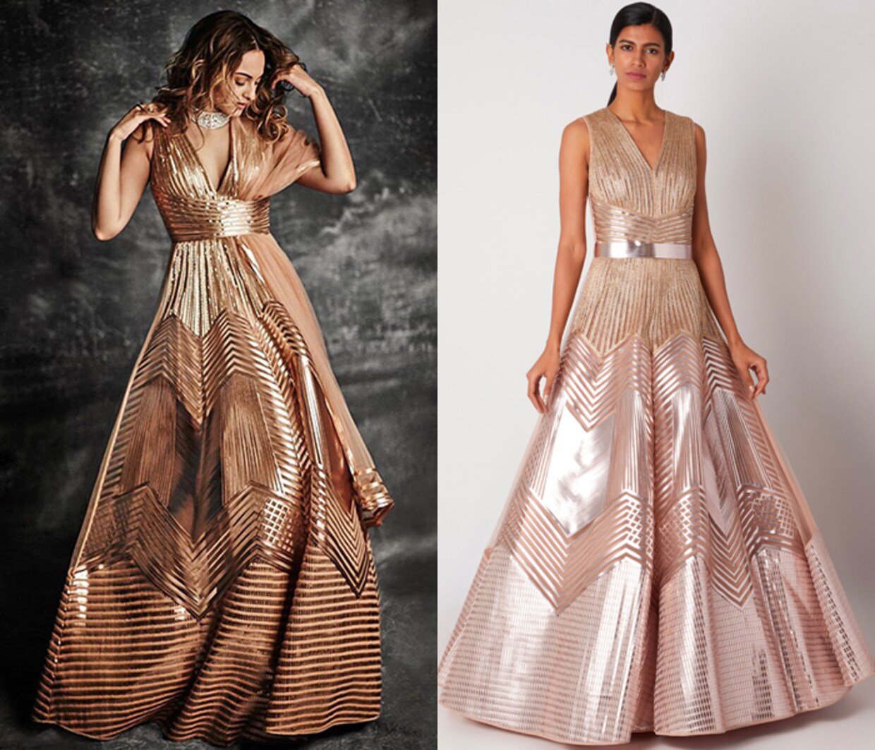 Blush Pink Embroidered Ombre Gown by Amit Aggarwal at Pernia's Pop Up ...