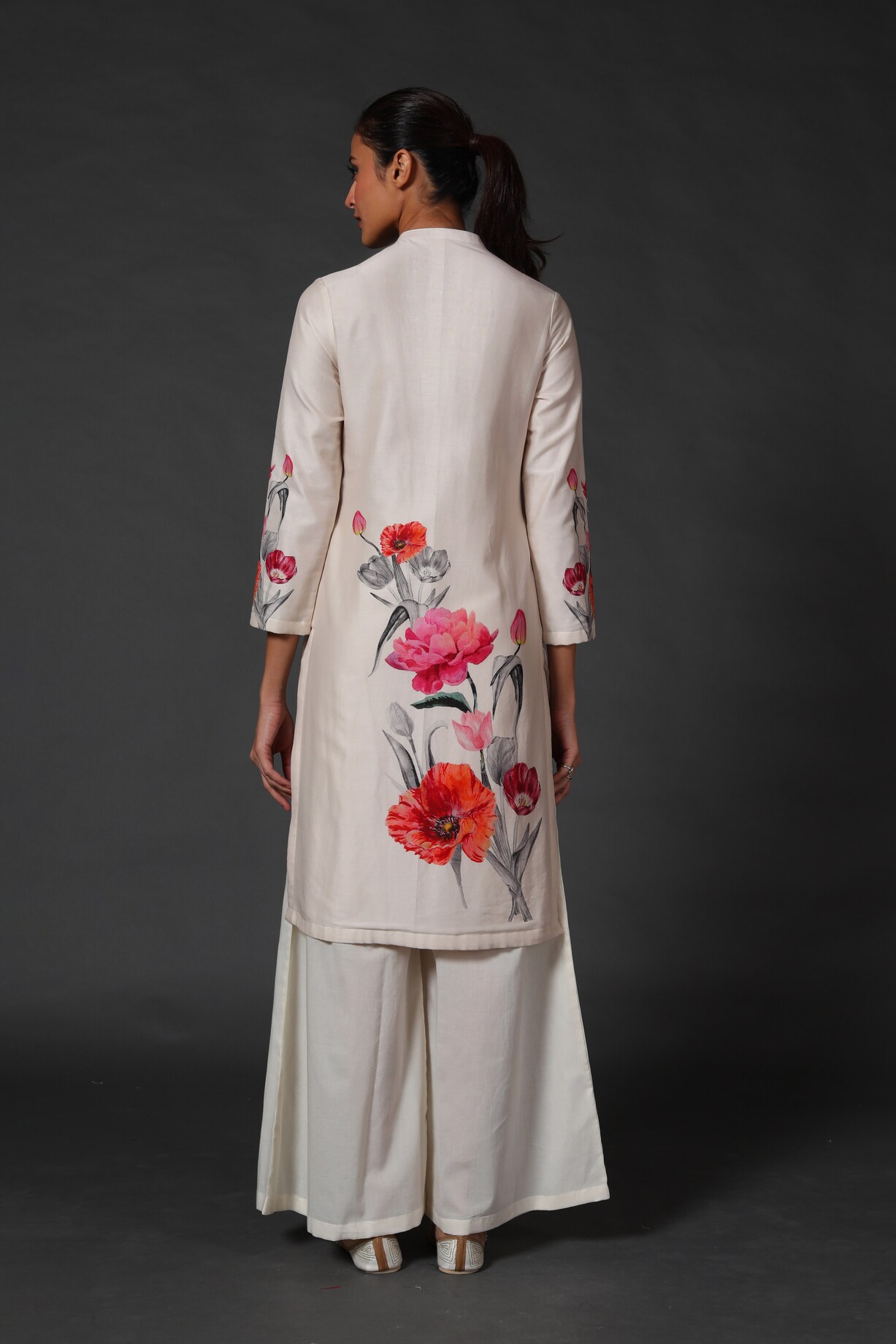 Ivory Chanderi Tunic Set by Balance by Rohit Bal at Pernia's Pop Up ...
