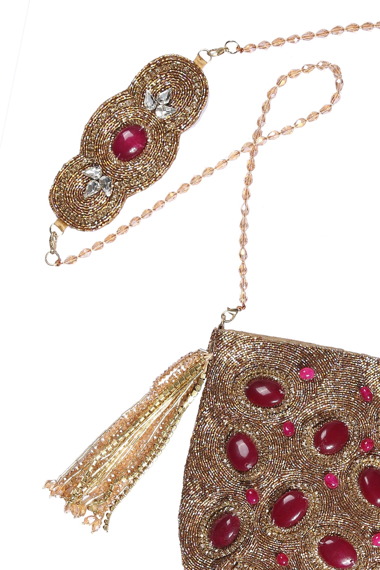 Gold Embellished Handcrafted Potli by 5 Elements at Pernia's Pop Up ...