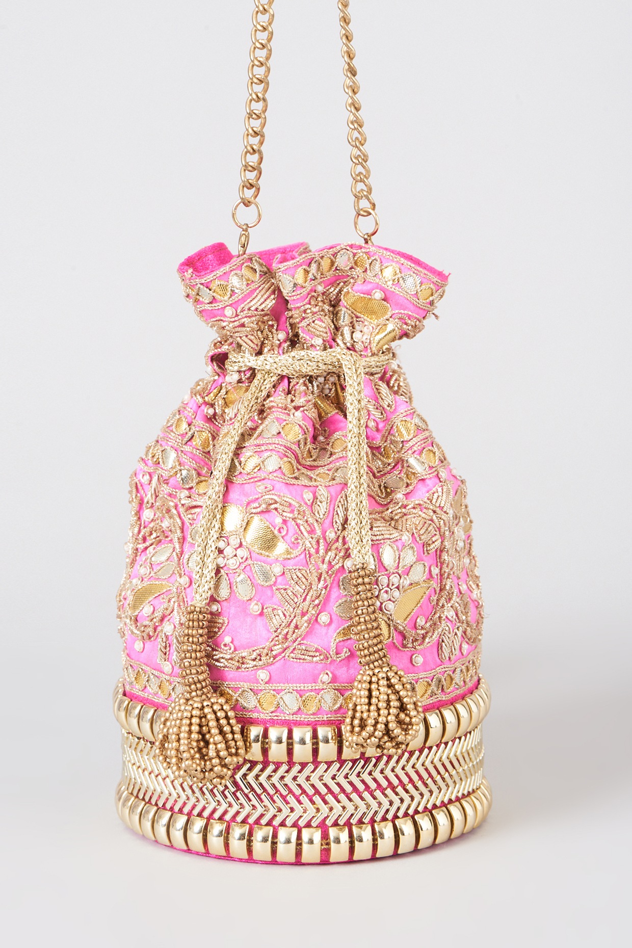 Blush Pink Embellished Handcrafted Potli by 5 Elements at Pernia's Pop ...