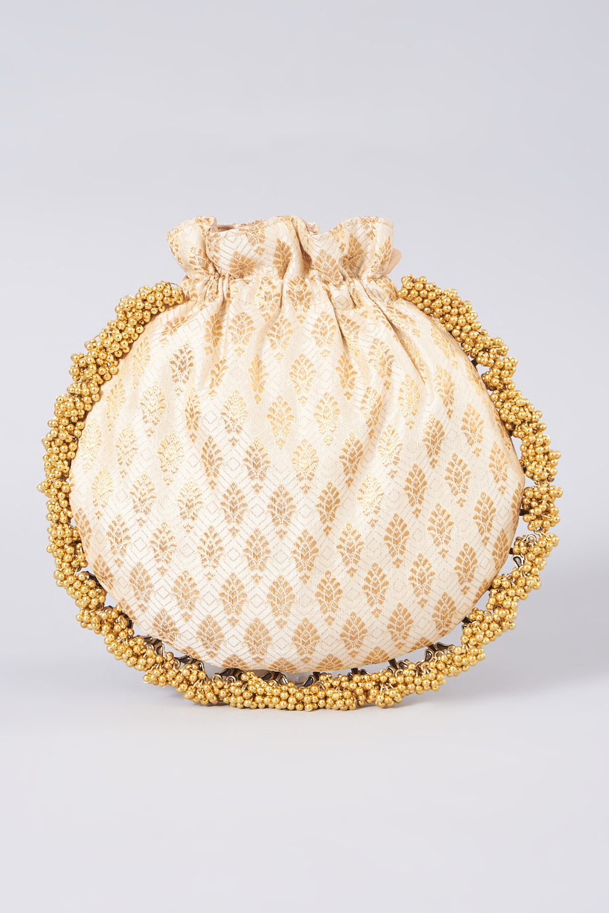 Light Gold Polyester Embellished Potli Design by 5 Elements at Pernia's ...