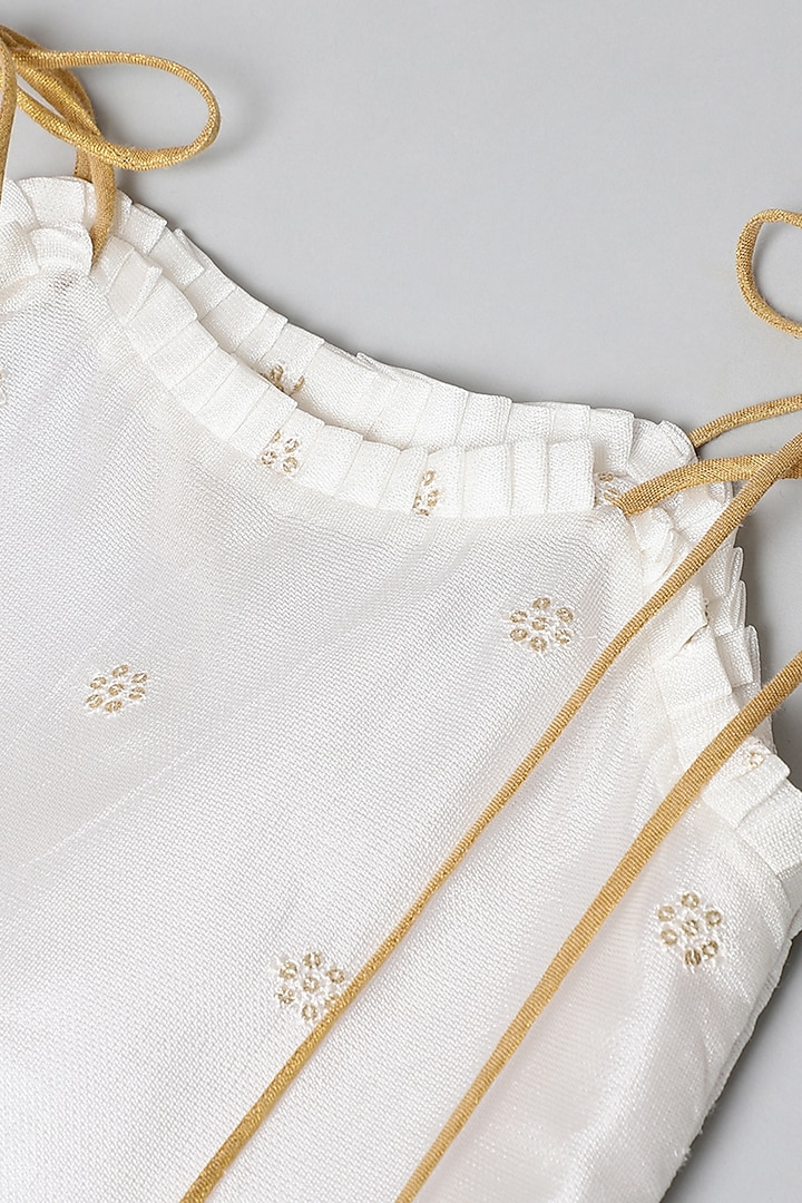 Yellow Matka Silk Gota Embroidered Lehenga Set For Girls by BYB PREMIUM ...