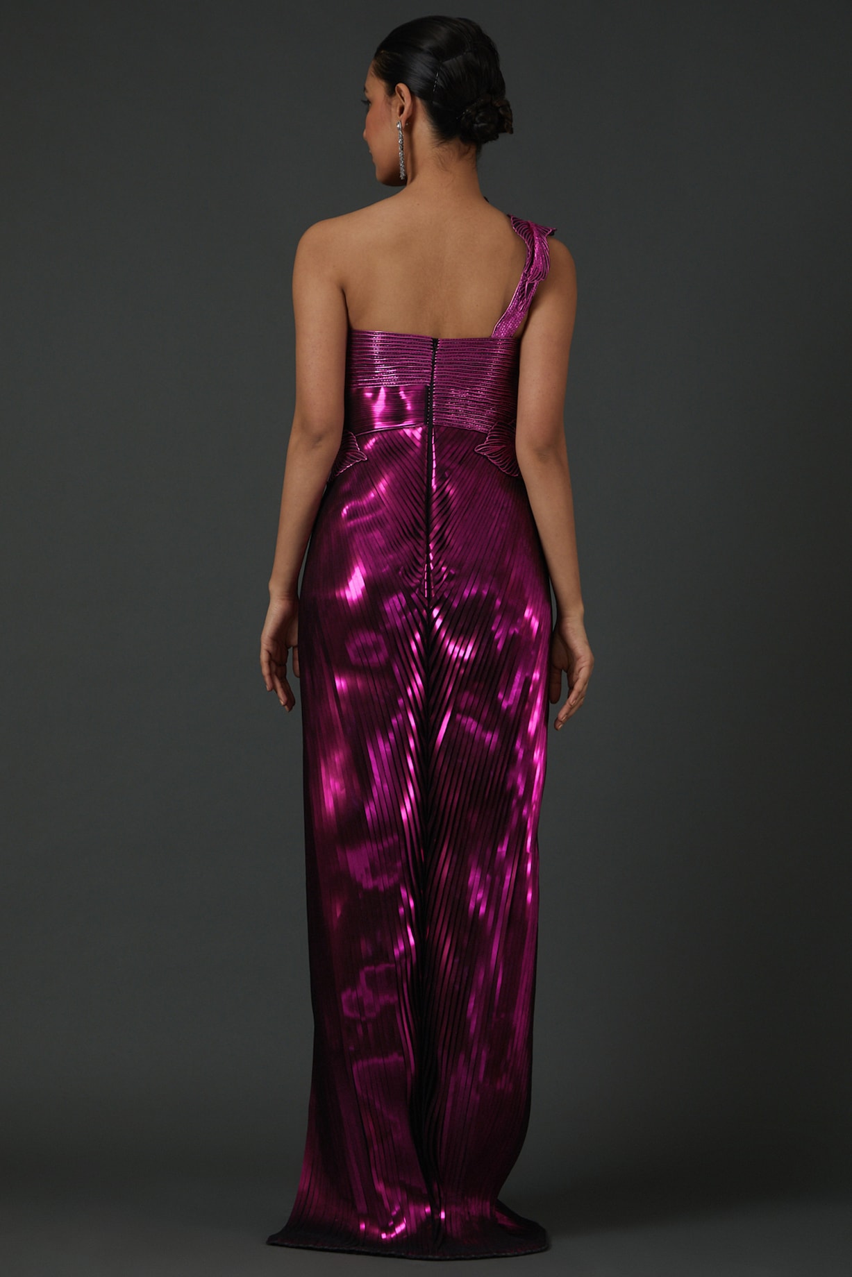 Fuchsia Metallic Dress by Amit Aggarwal at Pernia's Pop Up Shop 2025