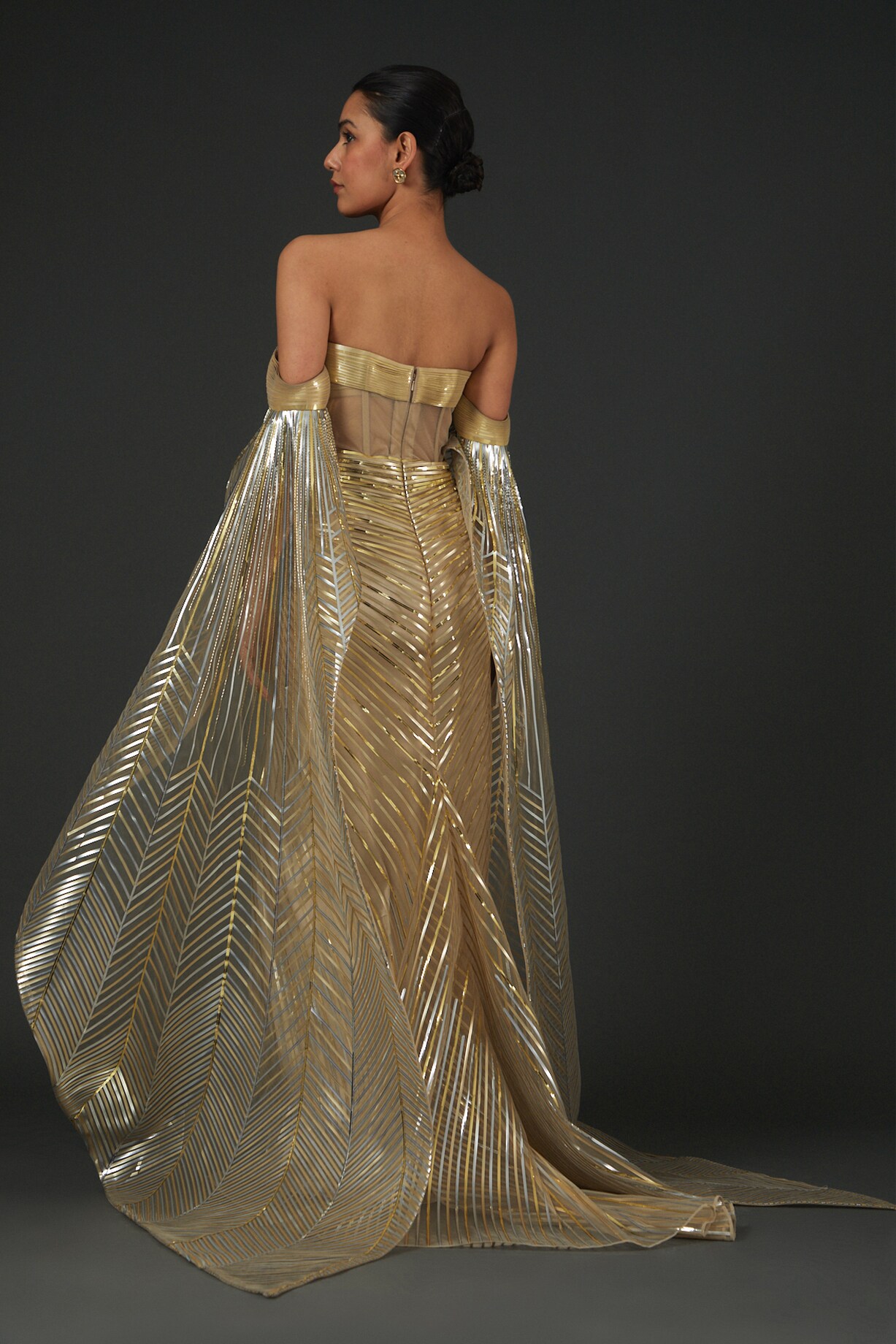 Gold Metallic Dress by Amit Aggarwal at Pernia's Pop Up Shop 2026
