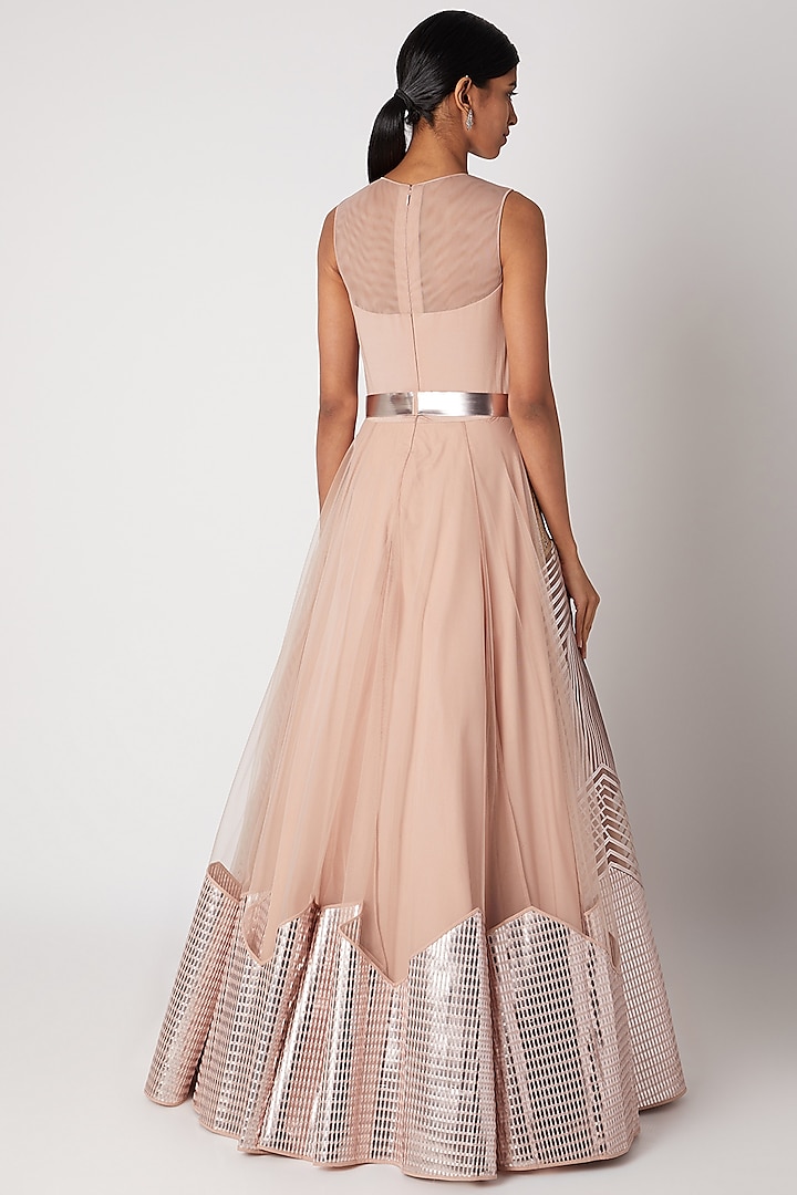 Blush Pink Embroidered Ombre Gown by Amit Aggarwal at Pernia's Pop Up ...