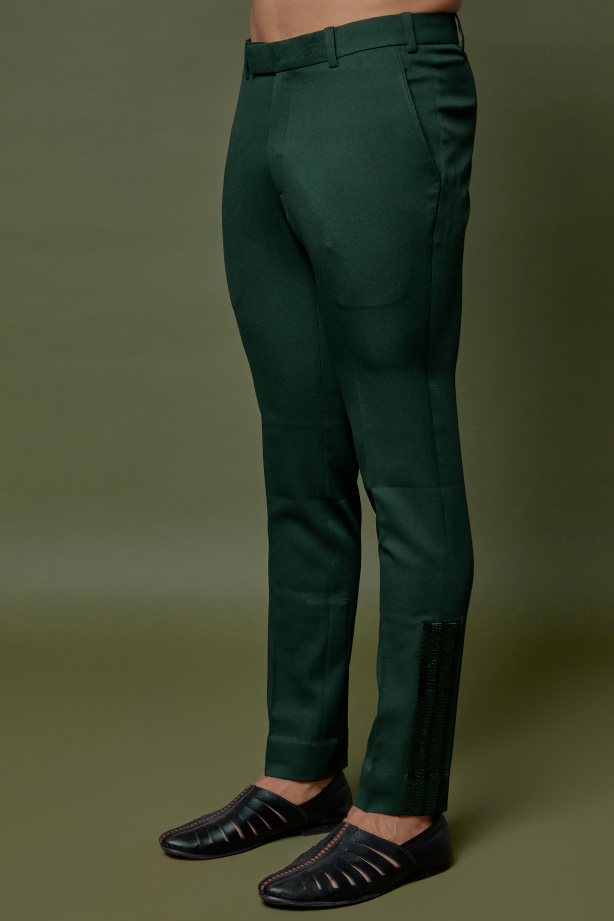 Buy Amit Aggarwal Men Emerald Metallic Handwoven Sherwani Set at Pernia ...