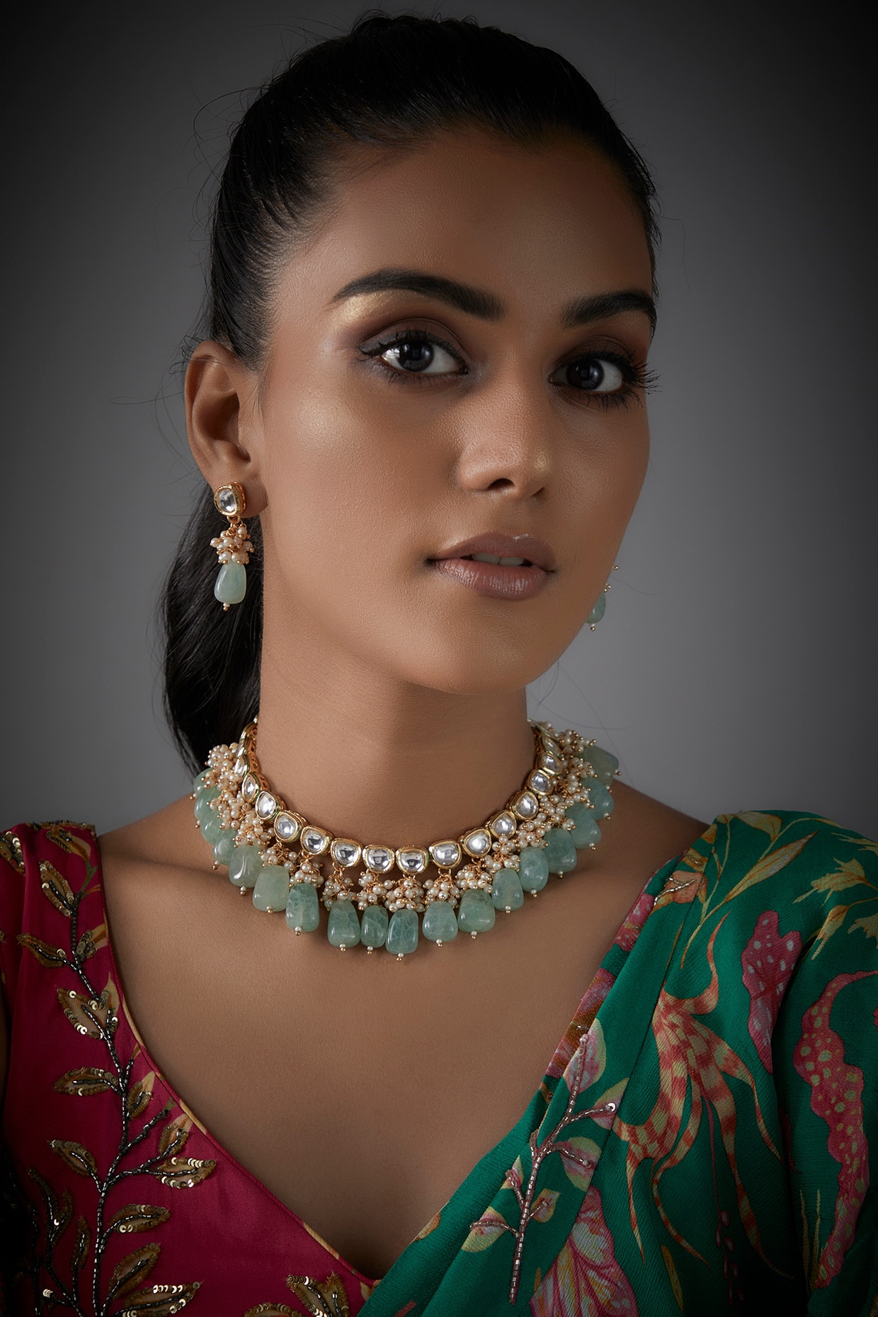 Kundan stone choker necklace store