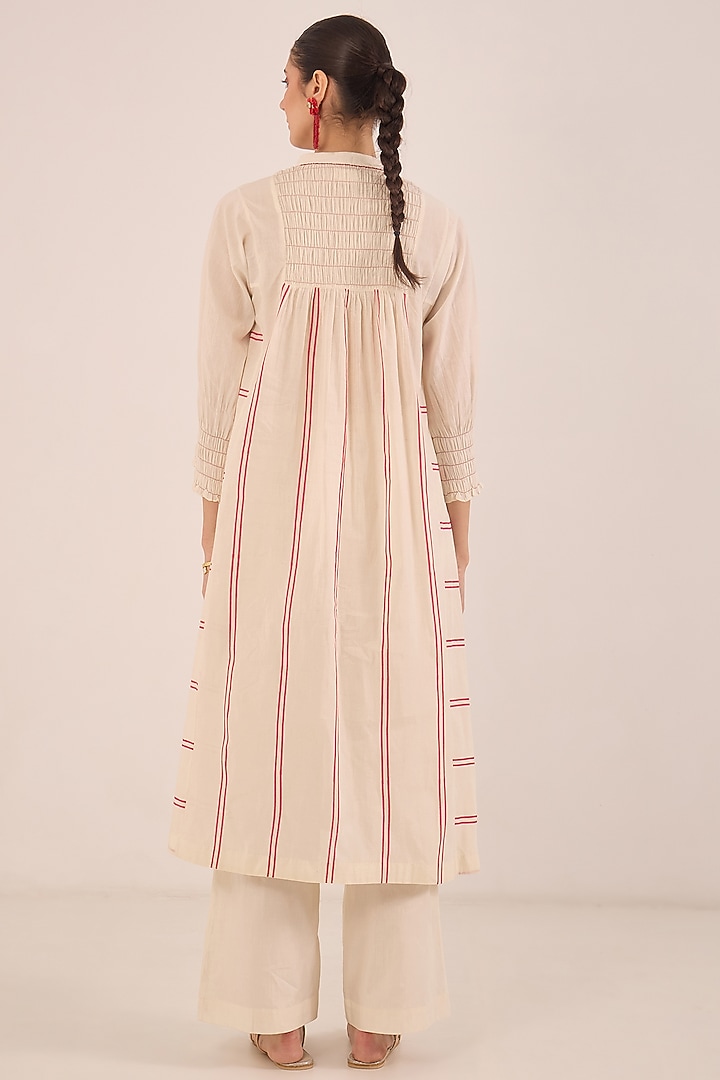 Ivory Cotton Printed Kurta Set by Shivani Bhargava at Pernia's Pop Up ...