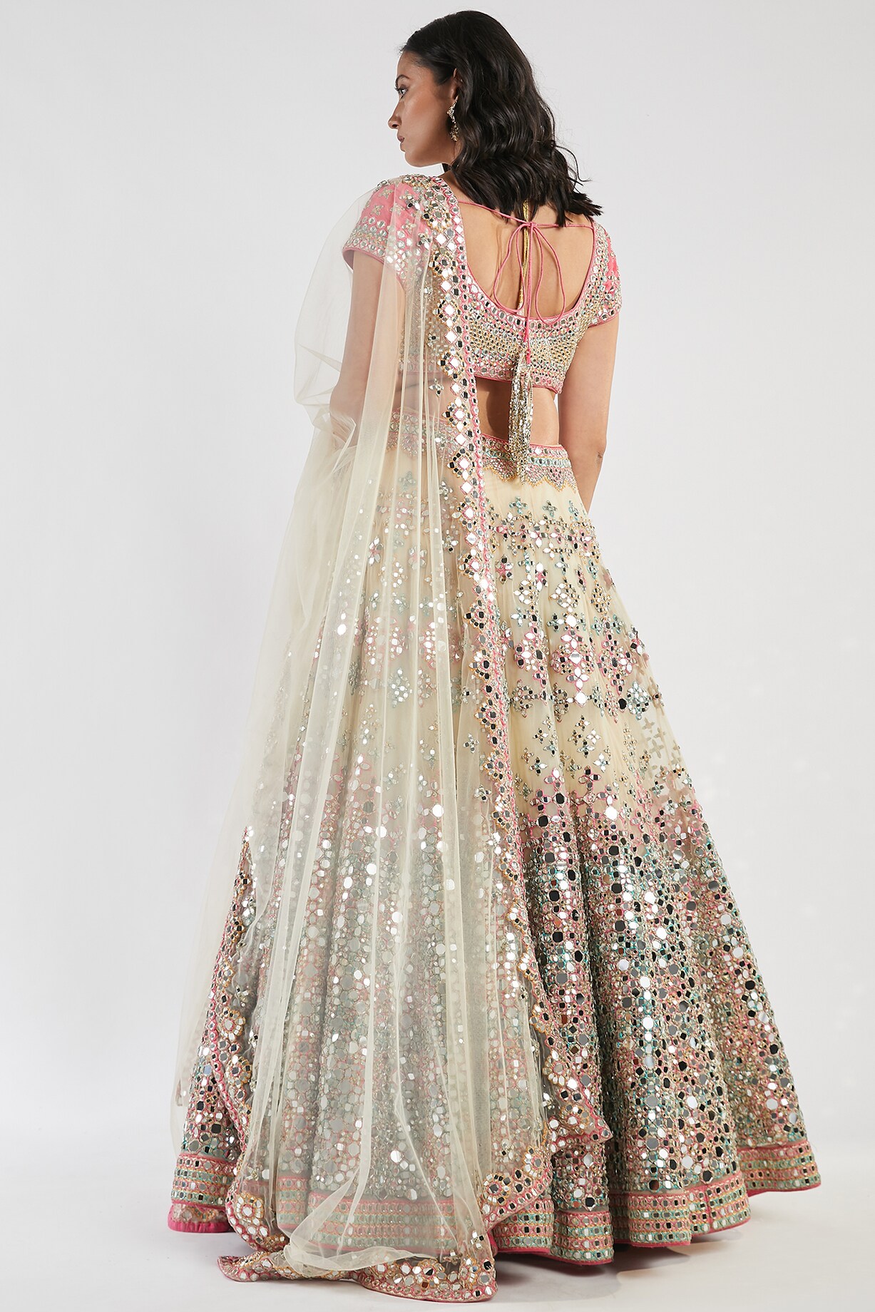 Multi Colored Hand Embroidered Bridal Lehenga Set by Abhinav Mishra at ...