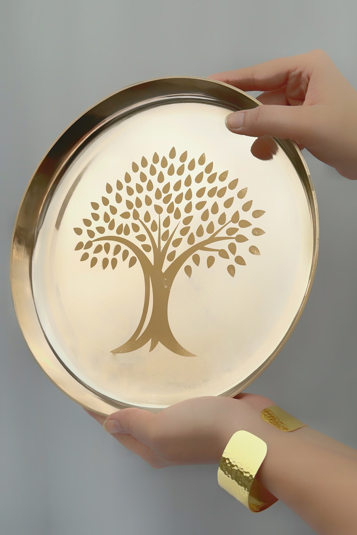 Gold Kansa Thali (Set of 5) Design by Abel House at Pernia's Pop Up ...