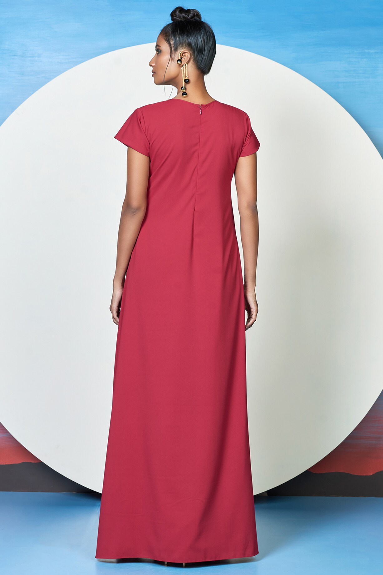 Red Embroidered Gown by 1999AD By Amita & Deepak at Pernia's Pop Up ...