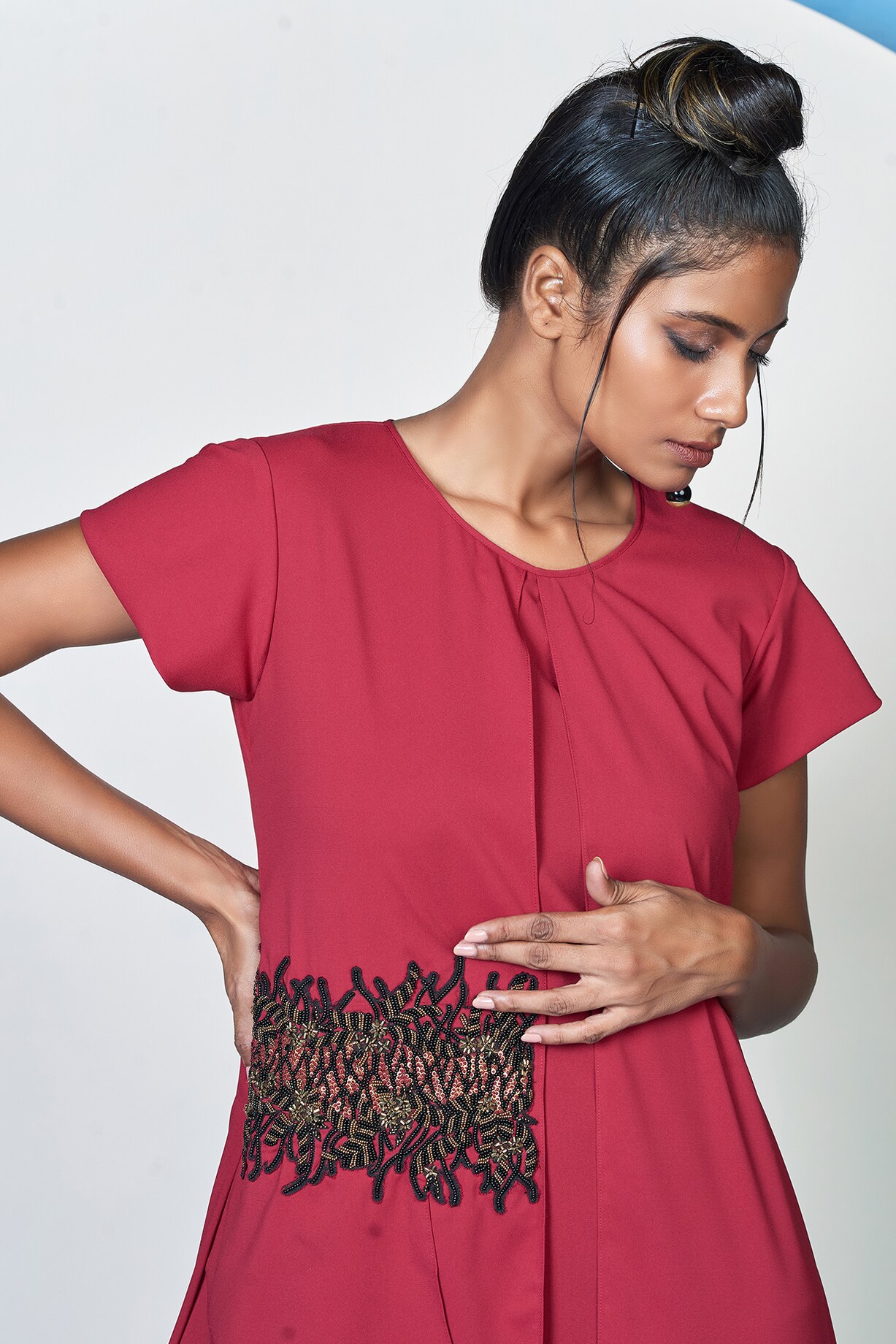 Red Embroidered Gown by 1999AD By Amita & Deepak at Pernia's Pop Up ...