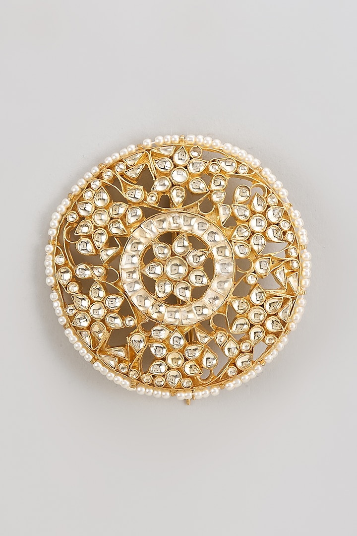 Gold Finish Kundan Polki Juda Pin by Adityam Jewels at Pernia's Pop Up ...