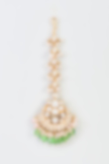 Gold Finish Kundan Polki Maang Tikka Design by Adityam Jewels at Pernia ...