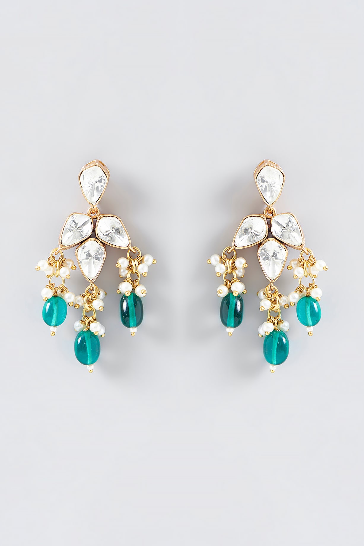 Gold Finish Kundan Polki Necklace Set by Adityam Jewels at Pernia's Pop ...