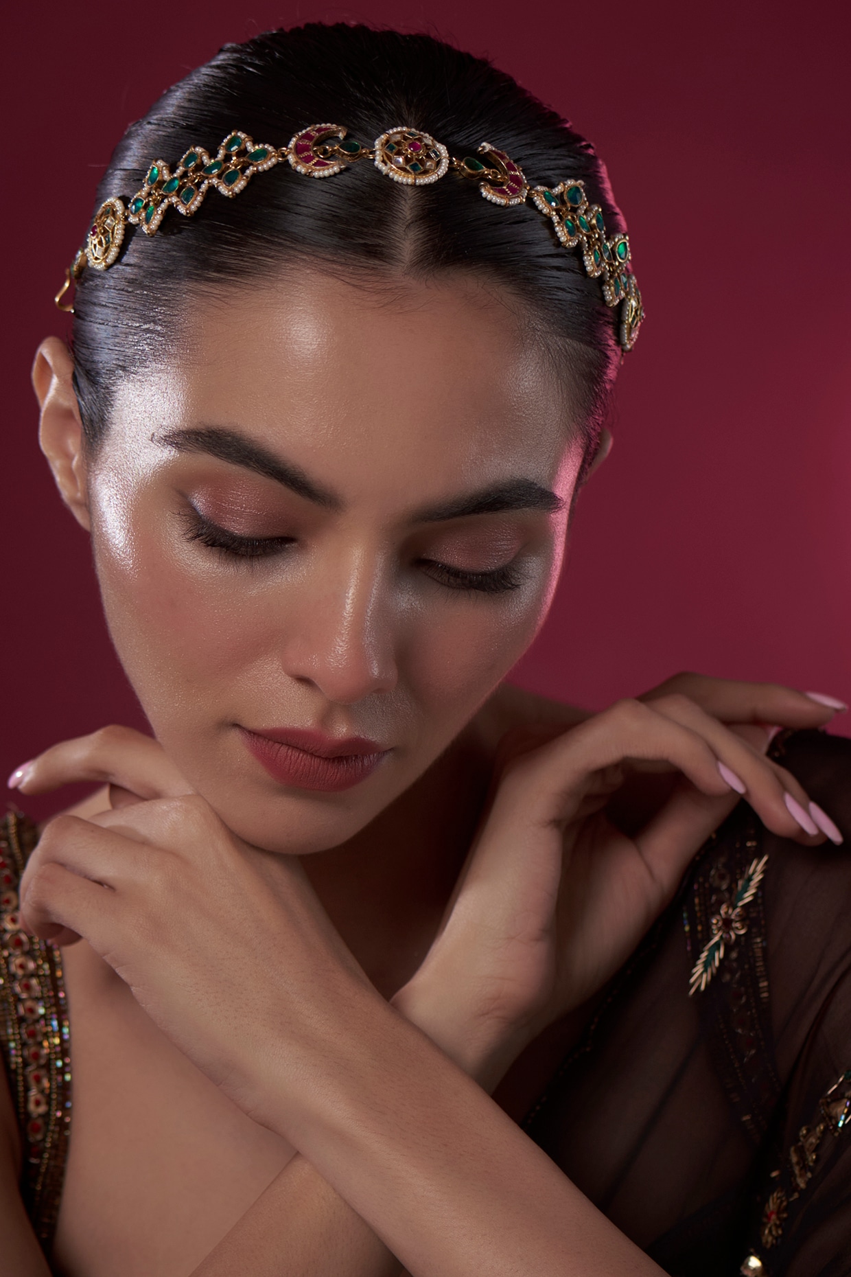 Gold Finish Kundan Polki Sheeshphool by Adityam Jewels at Pernia's Pop ...