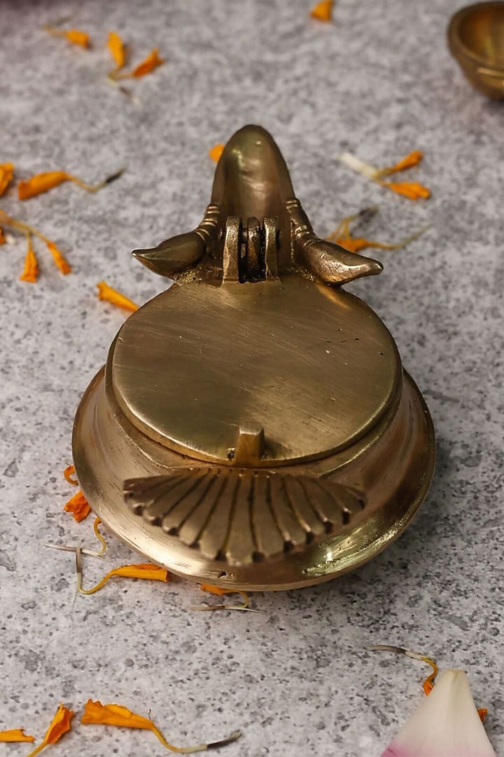 Gold Brass Chirag Diya Pooja Oil Lamp by The Advitya at Pernia's Pop Up ...
