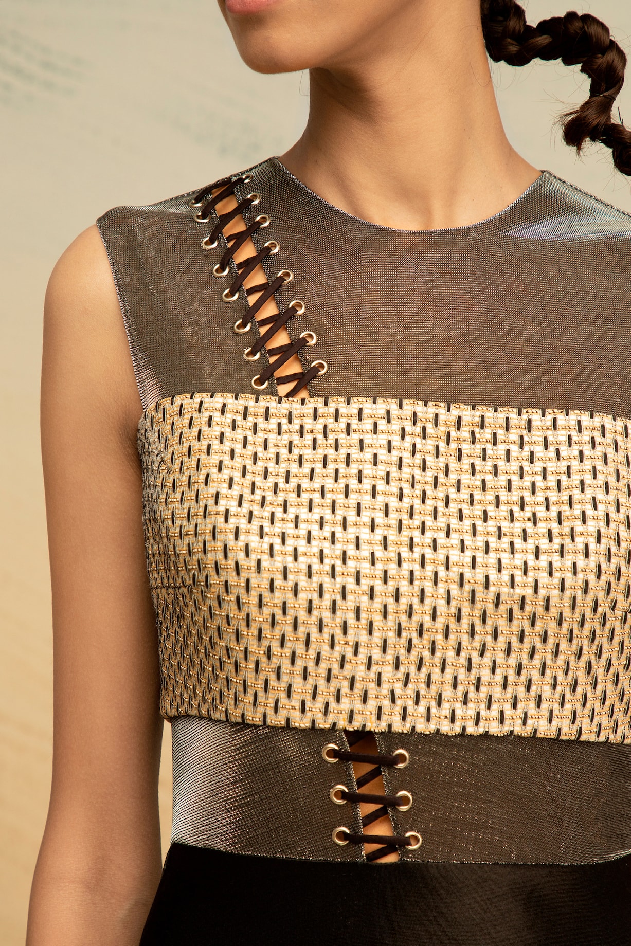 Black Angular Dress by AKHL at Pernia's Pop Up Shop 2024