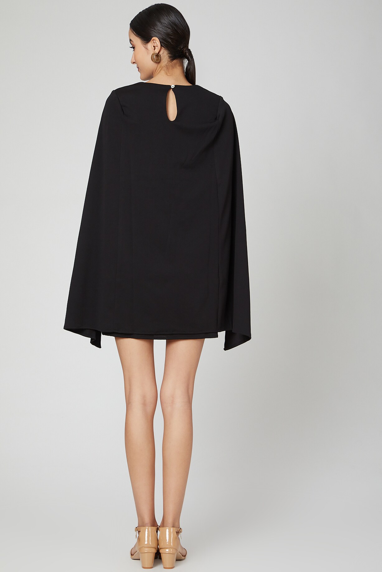 Black Matty Cape Dress by ALIGNE at Pernia's Pop Up Shop 2025
