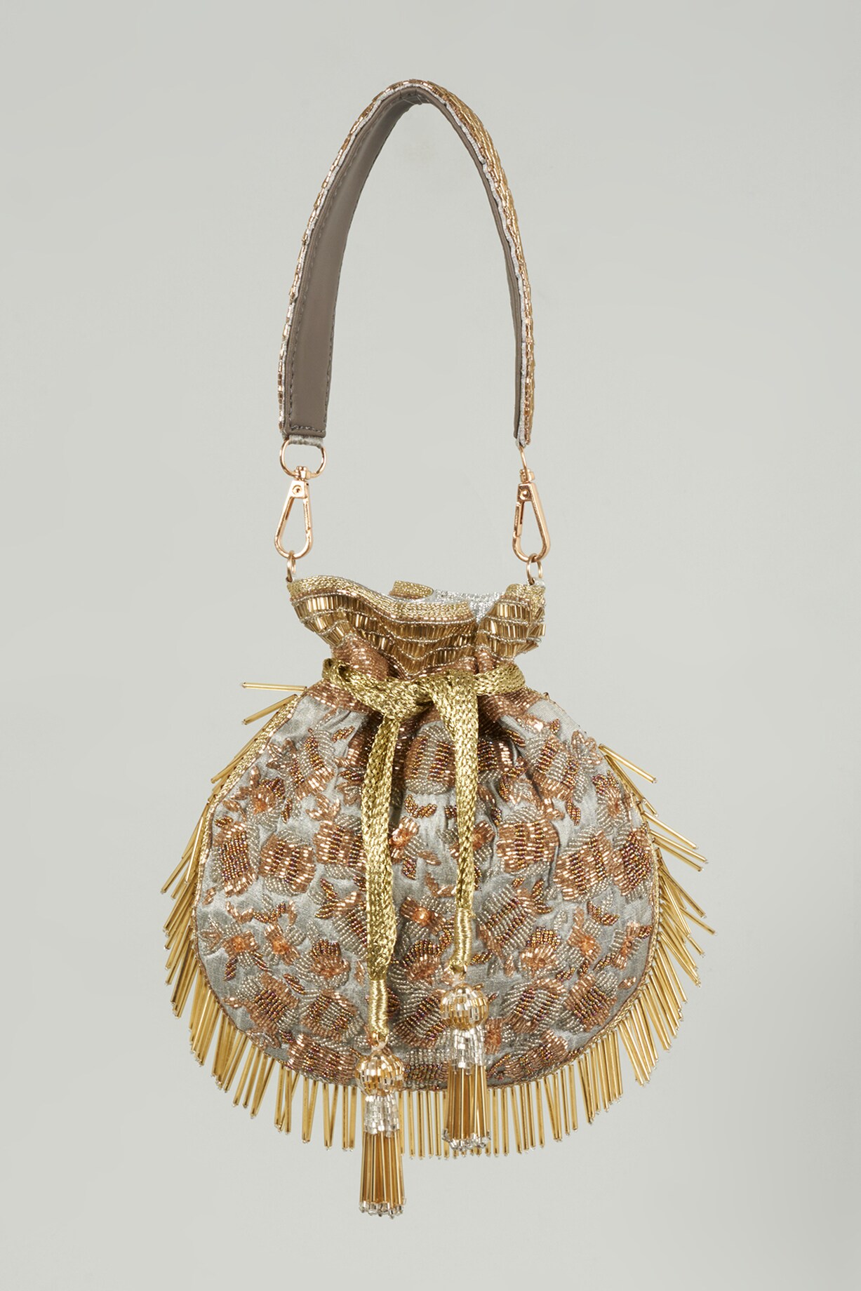 Silver Hand Embroidered Potli Design by Aloha by PS at Pernia's Pop Up ...