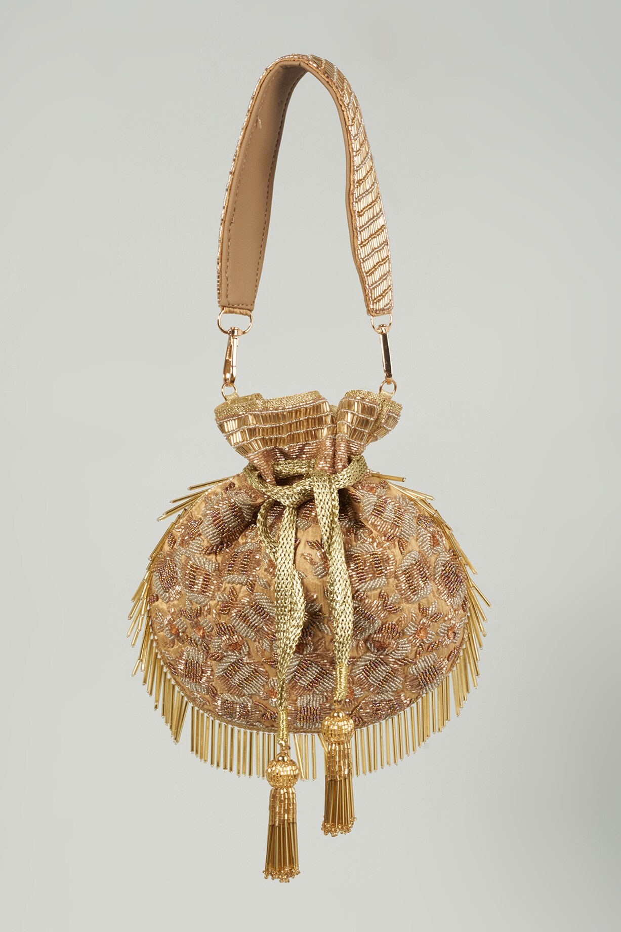 Gold Silk Embroidered Potli by Aloha by PS at Pernia's Pop Up Shop 2025