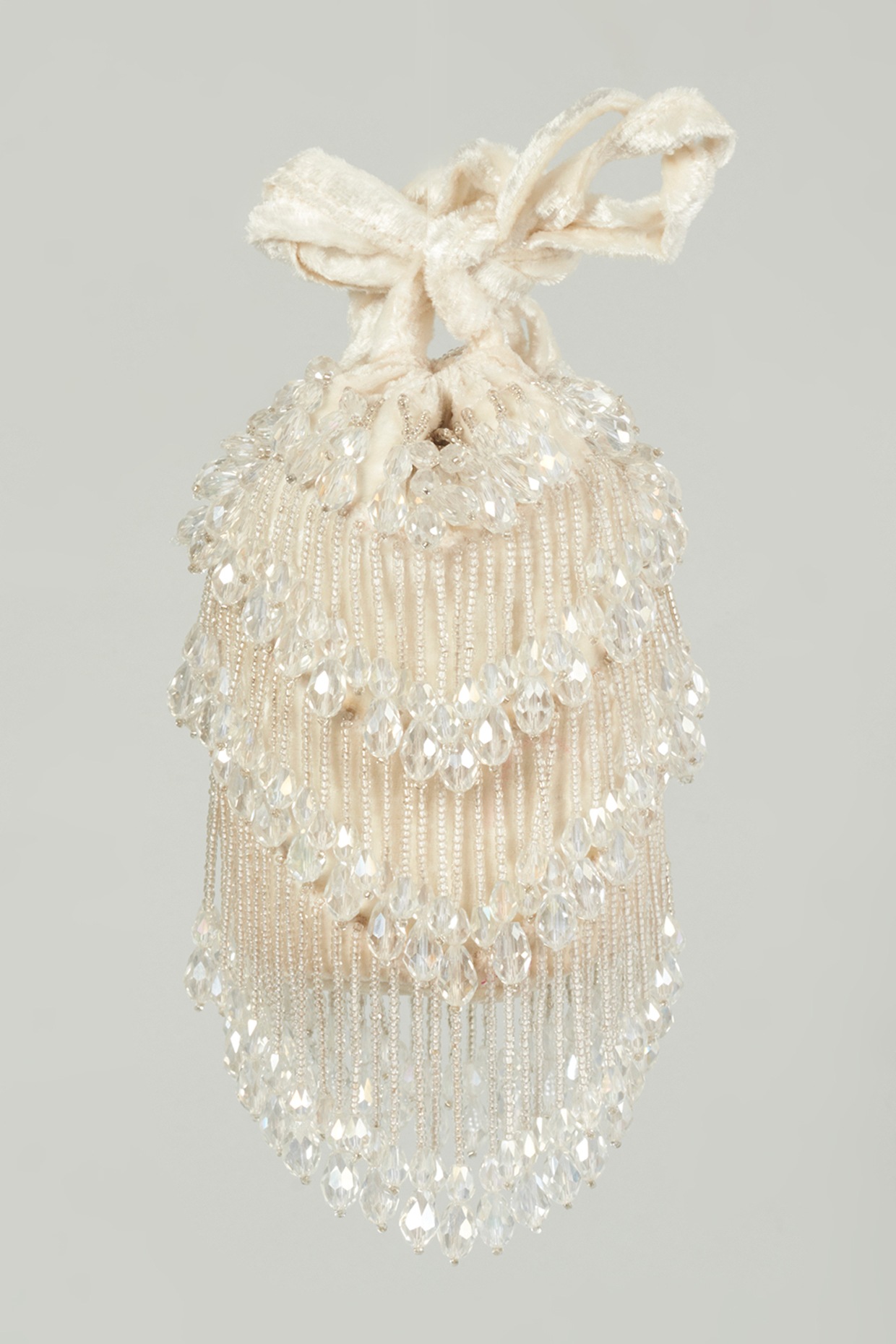 White Velvet Mini Potli by Aloha by PS at Pernia's Pop Up Shop 2025