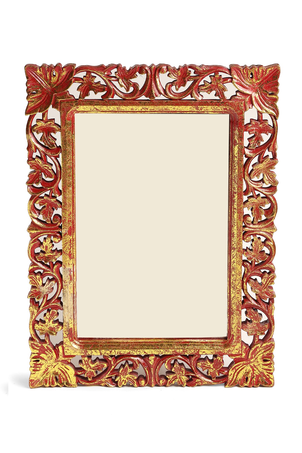 Red & Gold MDF Handcrafted Mirror by Amoliconcepts at Pernia's Pop Up ...