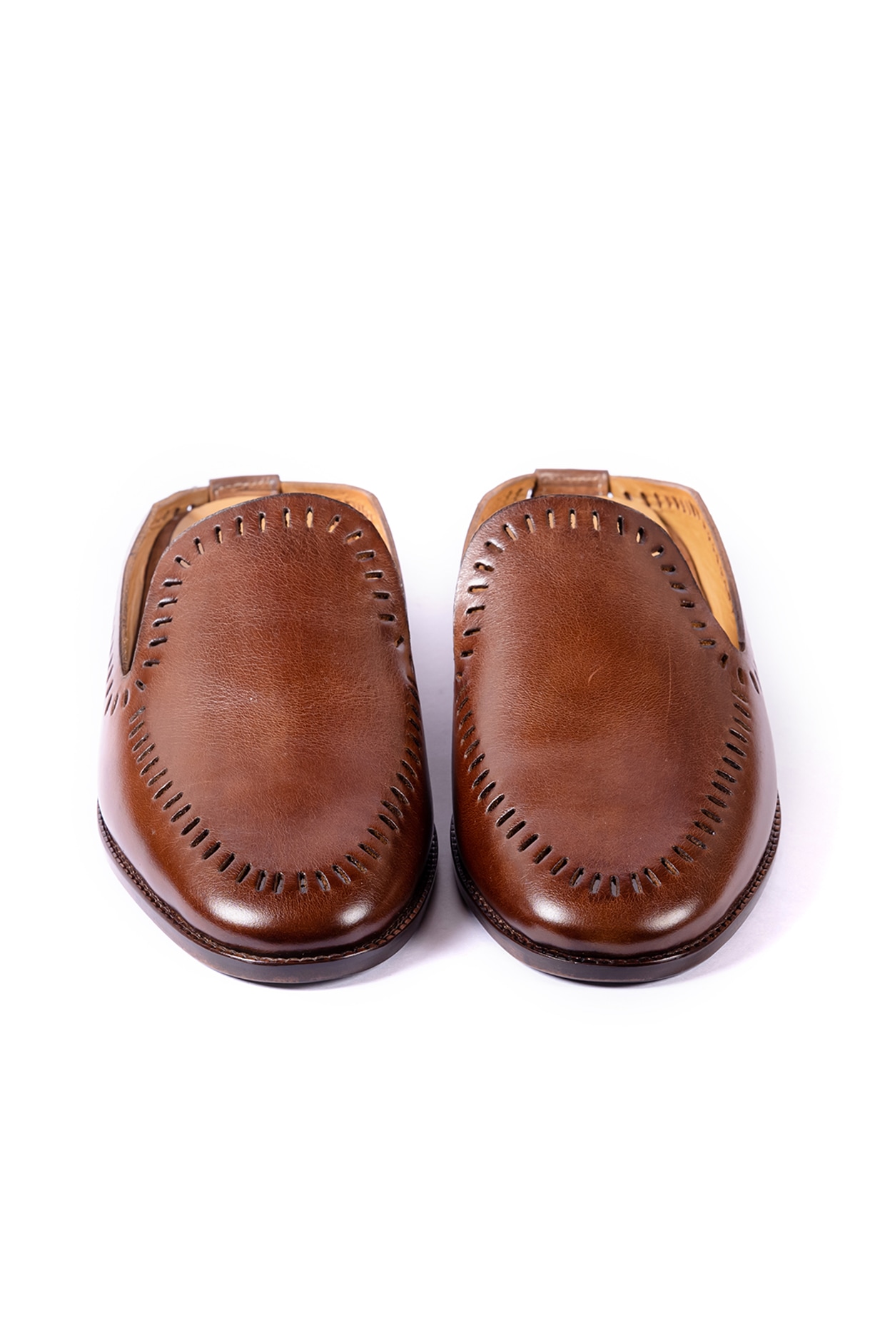 Burnt Tan Handcrafted Mules With Cutwork by ARTIMEN at Pernia's Pop Up ...