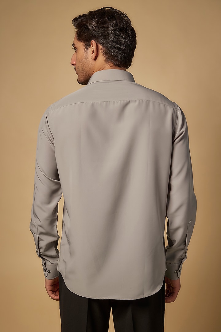 Beige Polysonic Party Wear Shirt by AMIT ARORA at Pernia's Pop Up Shop 2026