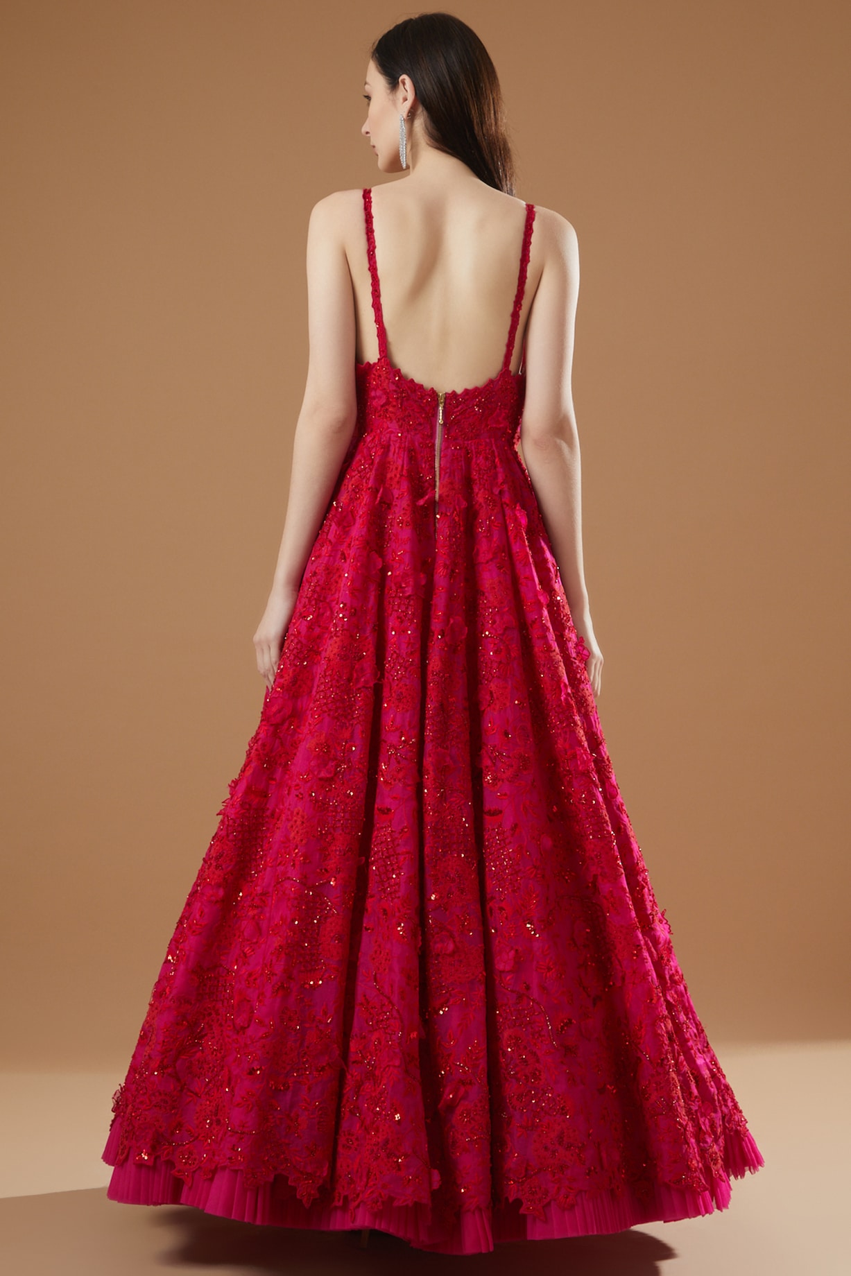 Red Embellished Gown by Anushree Reddy at Pernia's Pop Up Shop 2026