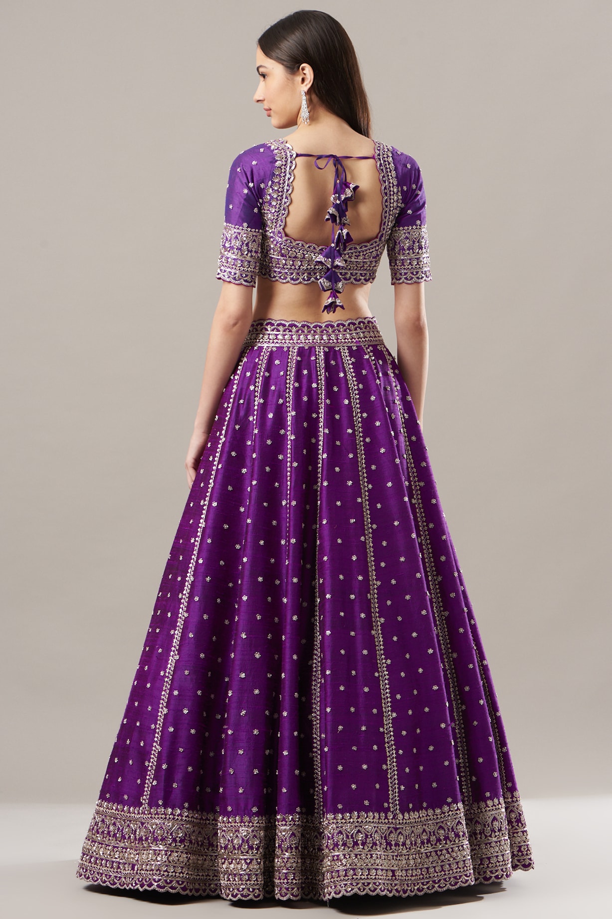 Purple Embroidered Bridal Lehenga Set by Anushree Reddy at Pernia's Pop ...