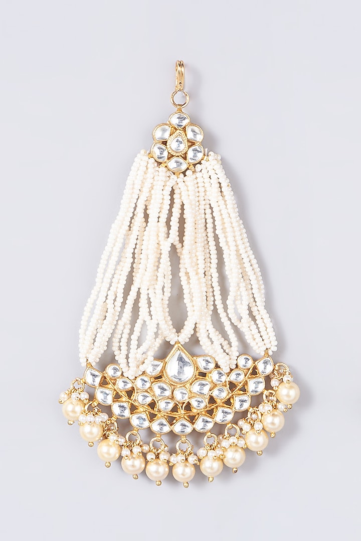 Gold Finish Pasa With Pearls by Anjali Jain Jewellery at Pernia's Pop ...