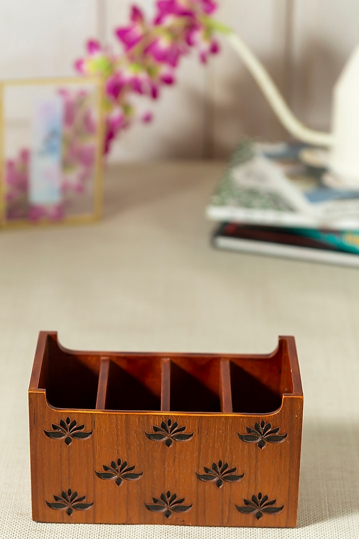 Brown Engineered Wood Remote Holder by Aarav Designs at Pernia's Pop Up ...