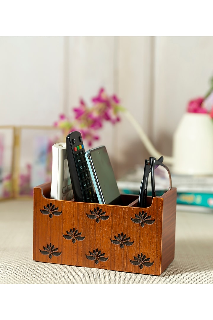 Brown Engineered Wood Remote Holder by Aarav Designs at Pernia's Pop Up ...