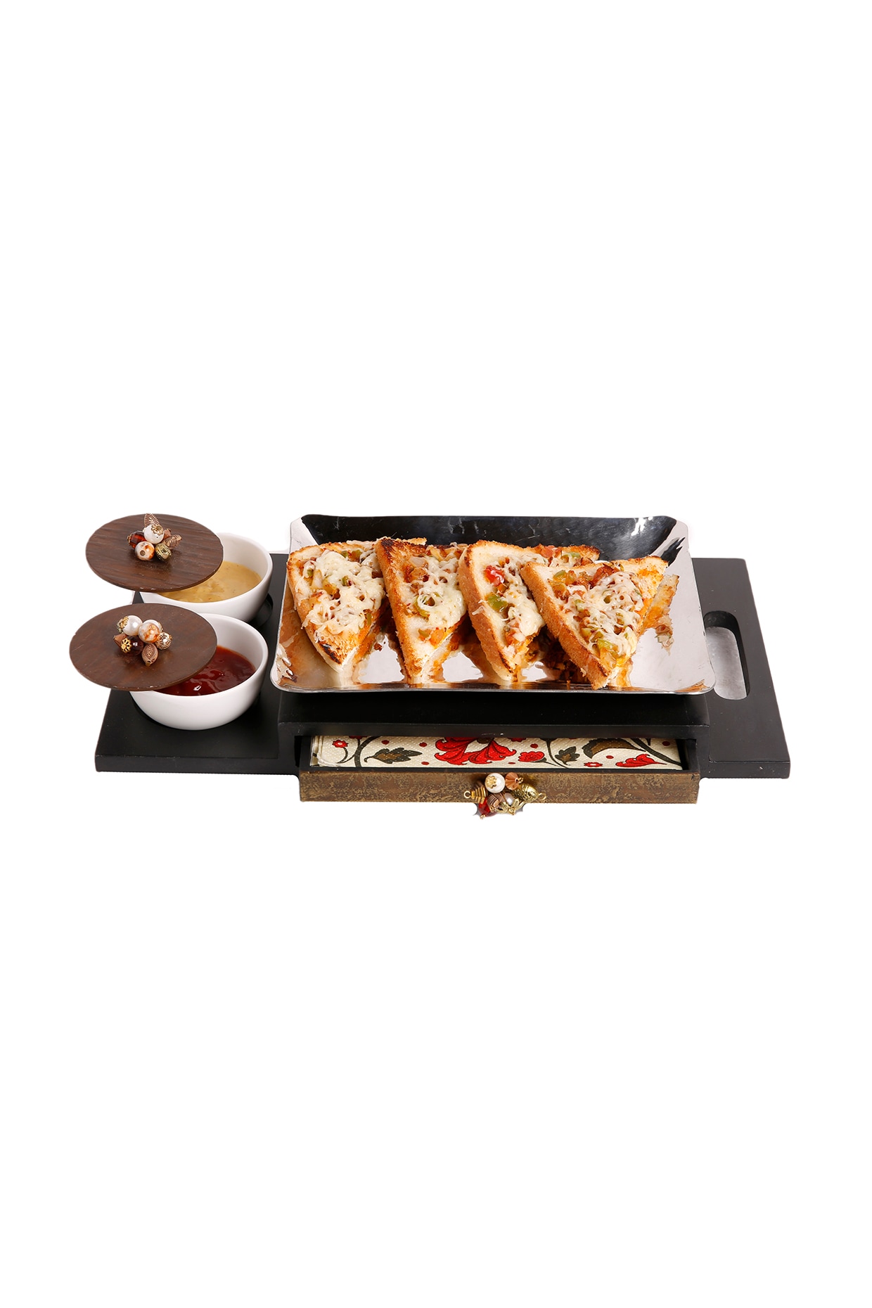 Black & Brown Wooden Platter Set by Aarav Designs at Pernia's Pop Up ...
