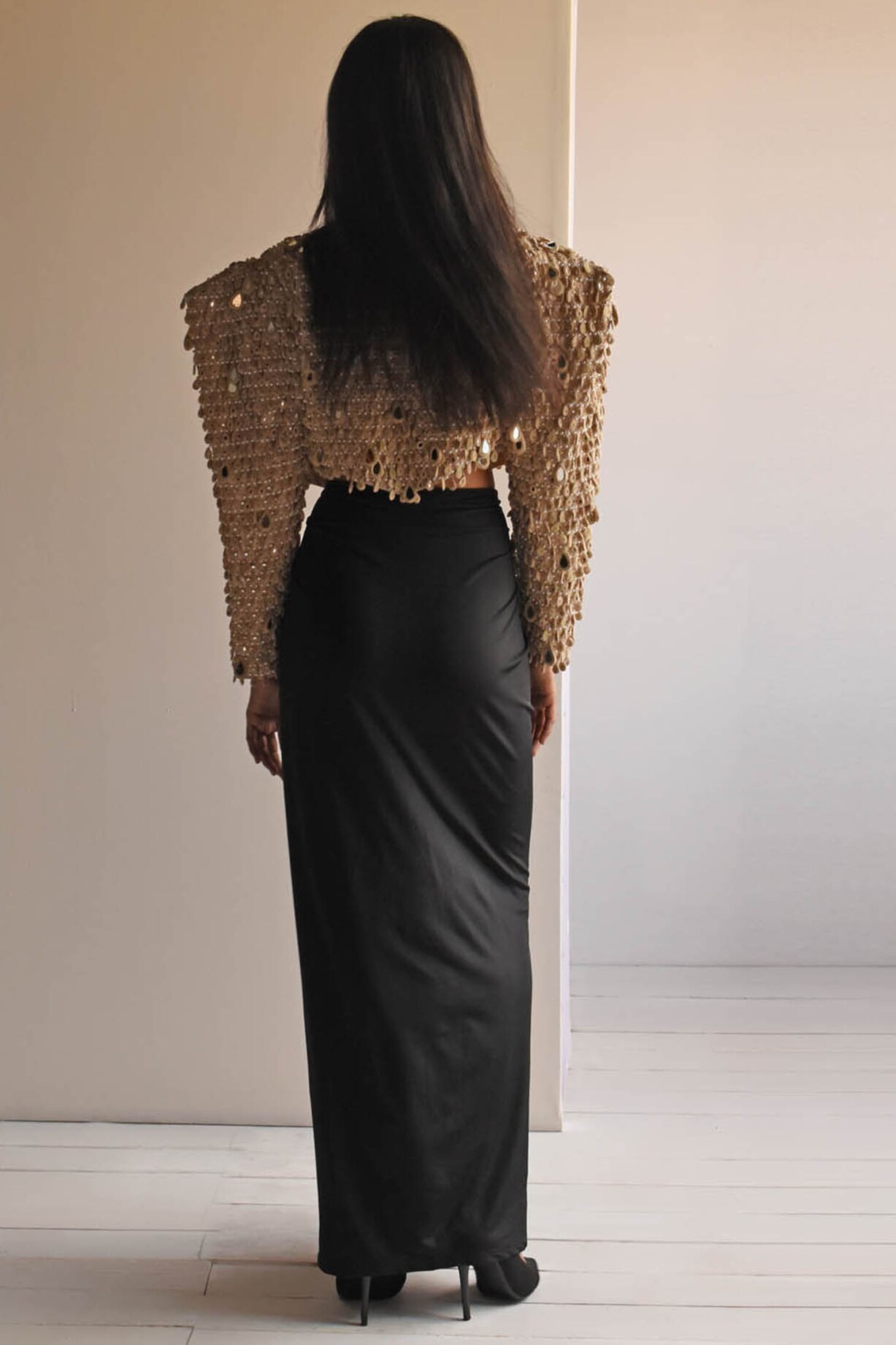 Coconut Net Fringed Jacket Set by Arpita Mehta at Pernia's Pop Up Shop 2026