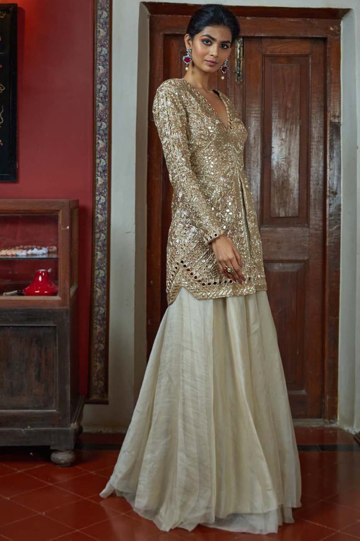 Rose Hand Embroidered Jacket Set by Arpita Mehta at Pernia's Pop Up ...