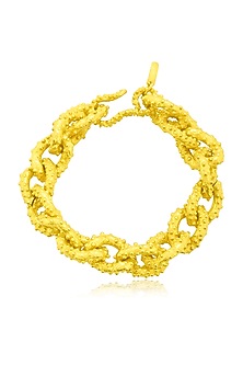 Gold Finish Peppercorn Massy Link Chain Bracelet by Arvino at Pernia's ...