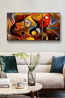 Multi-Colored Canvas & Wood Wall Painting Design by The Art House at ...