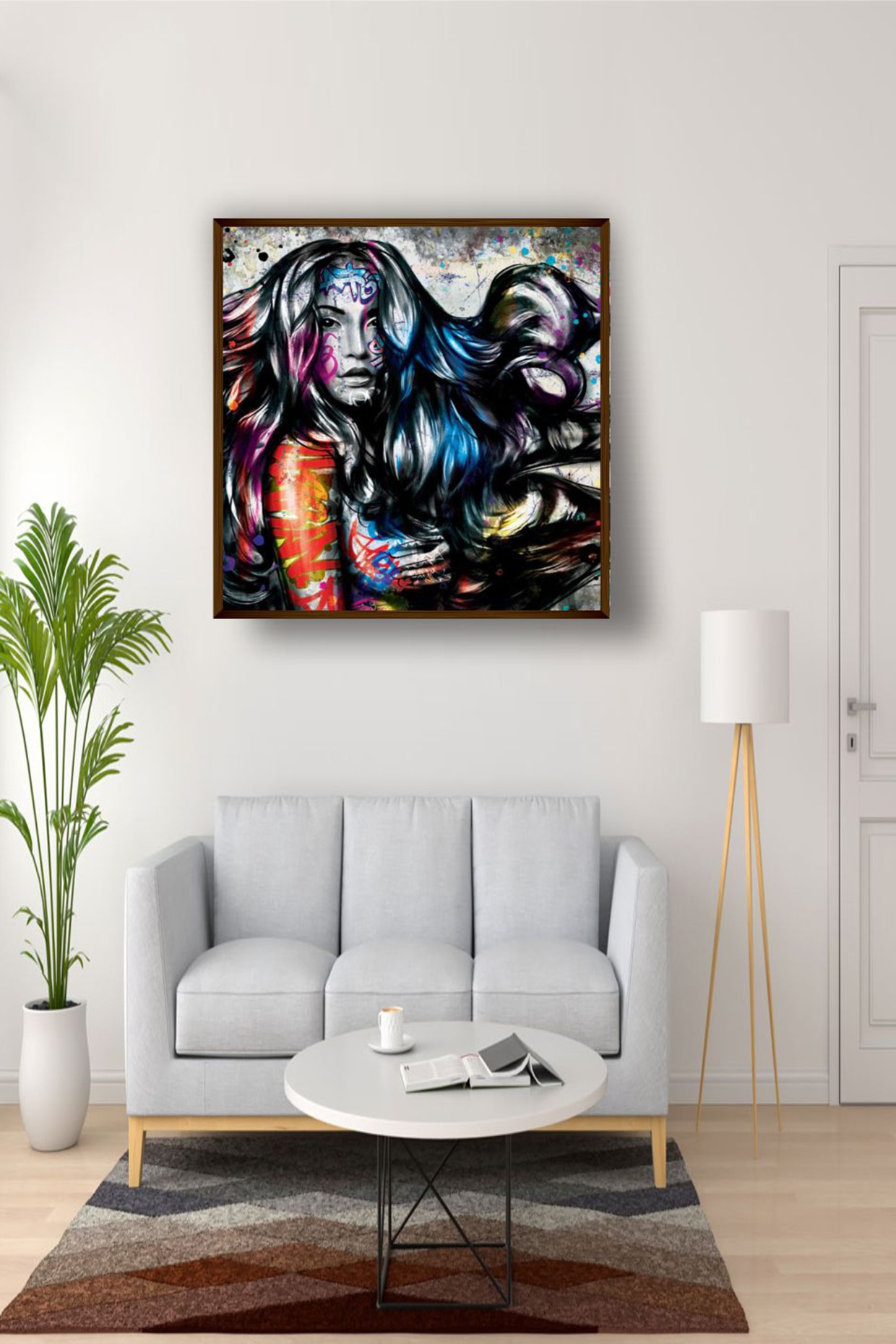 Multi-Colored Canvas & Wood Wall Painting by The Art House at Pernia's ...