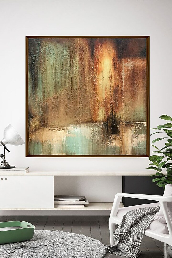 Multi-Colored Canvas & Wood Wall Painting Design by The Art House at ...