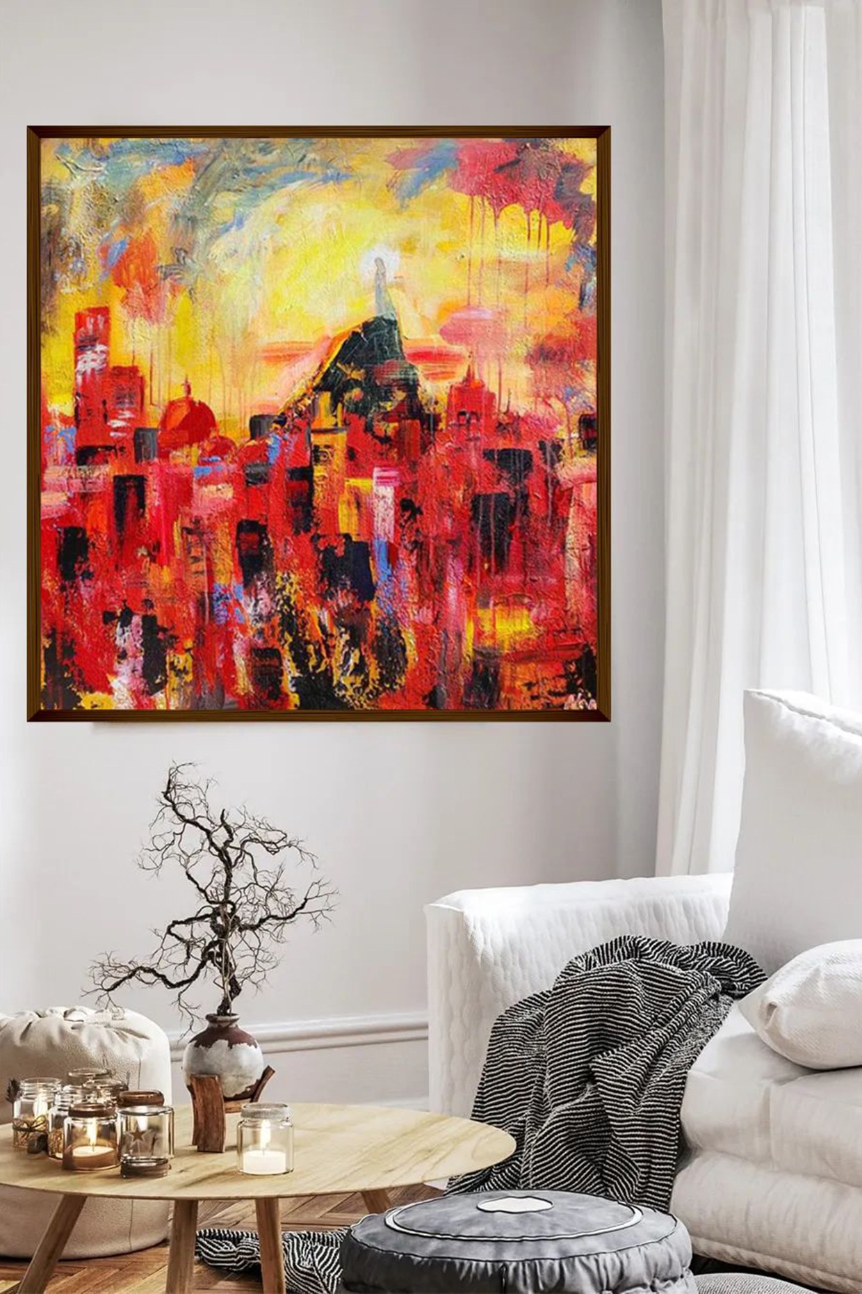 Multi-Colored Canvas & Wood Wall Painting by The Art House at Pernia's ...