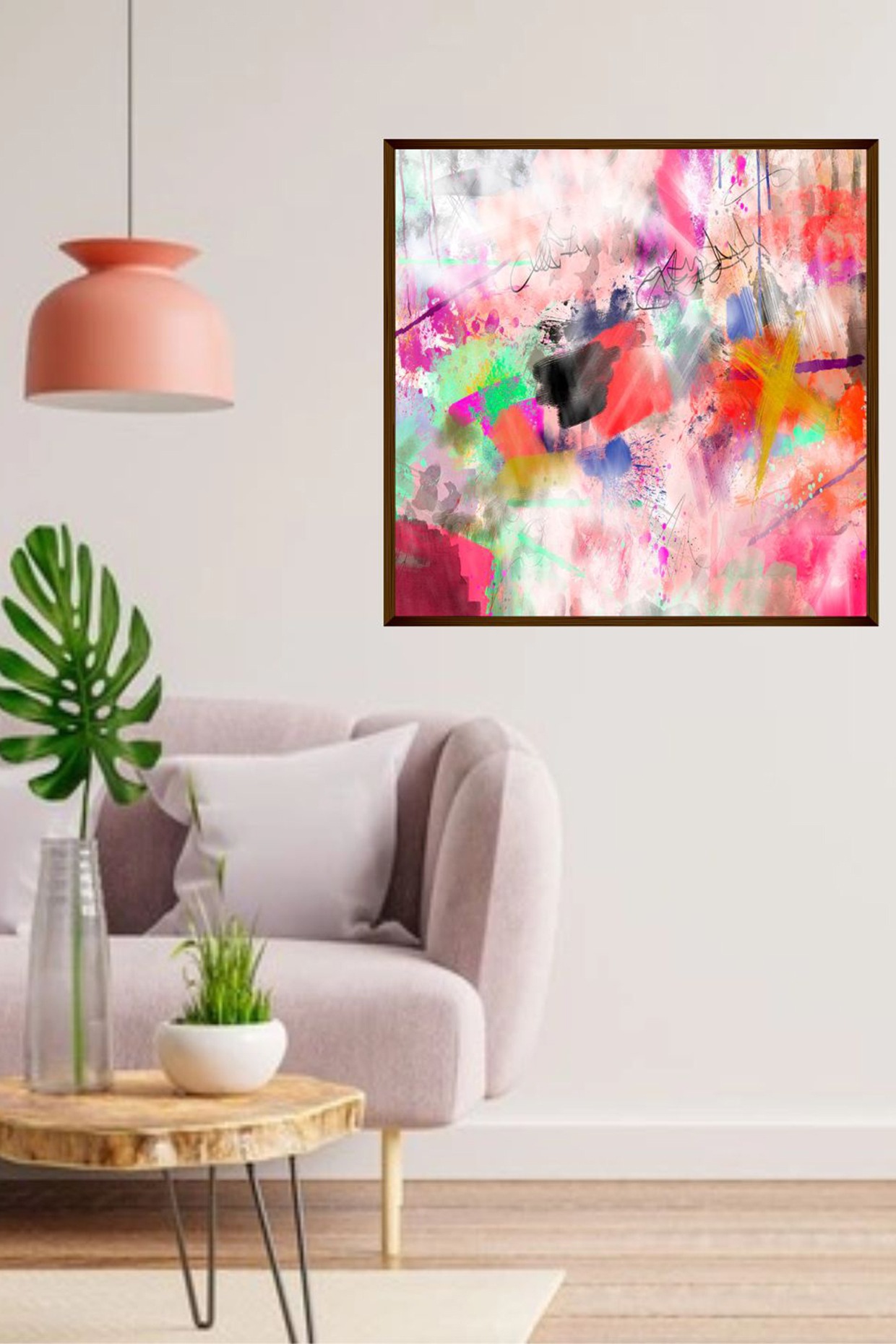 Multi-Colored Canvas & Wood Wall Painting by The Art House at Pernia's ...