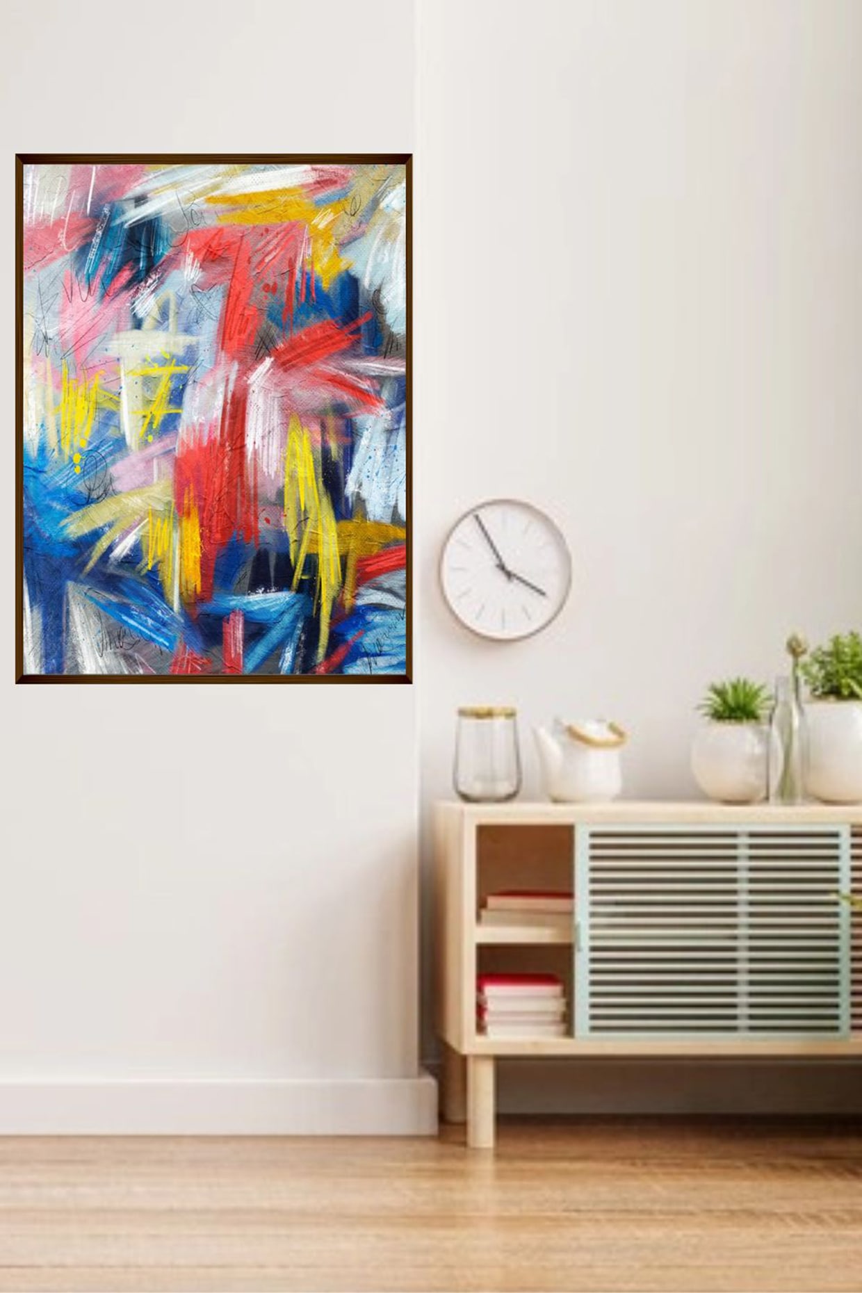 Multi-Colored Canvas & Wood Wall Painting by The Art House at Pernia's ...