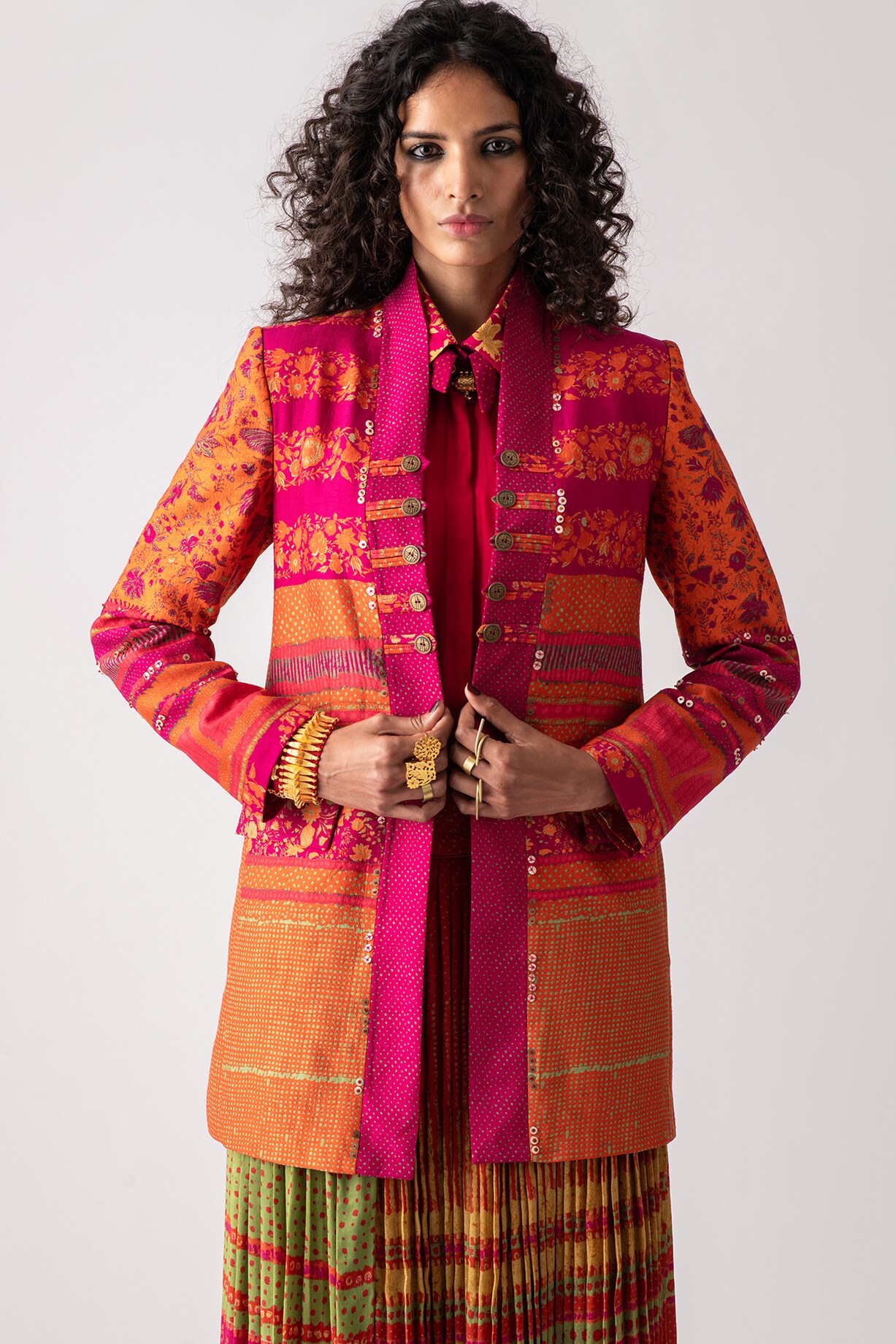 Multi Colored Printed Jacket by ASEEM KAPOOR at Pernia's Pop Up Shop 2026