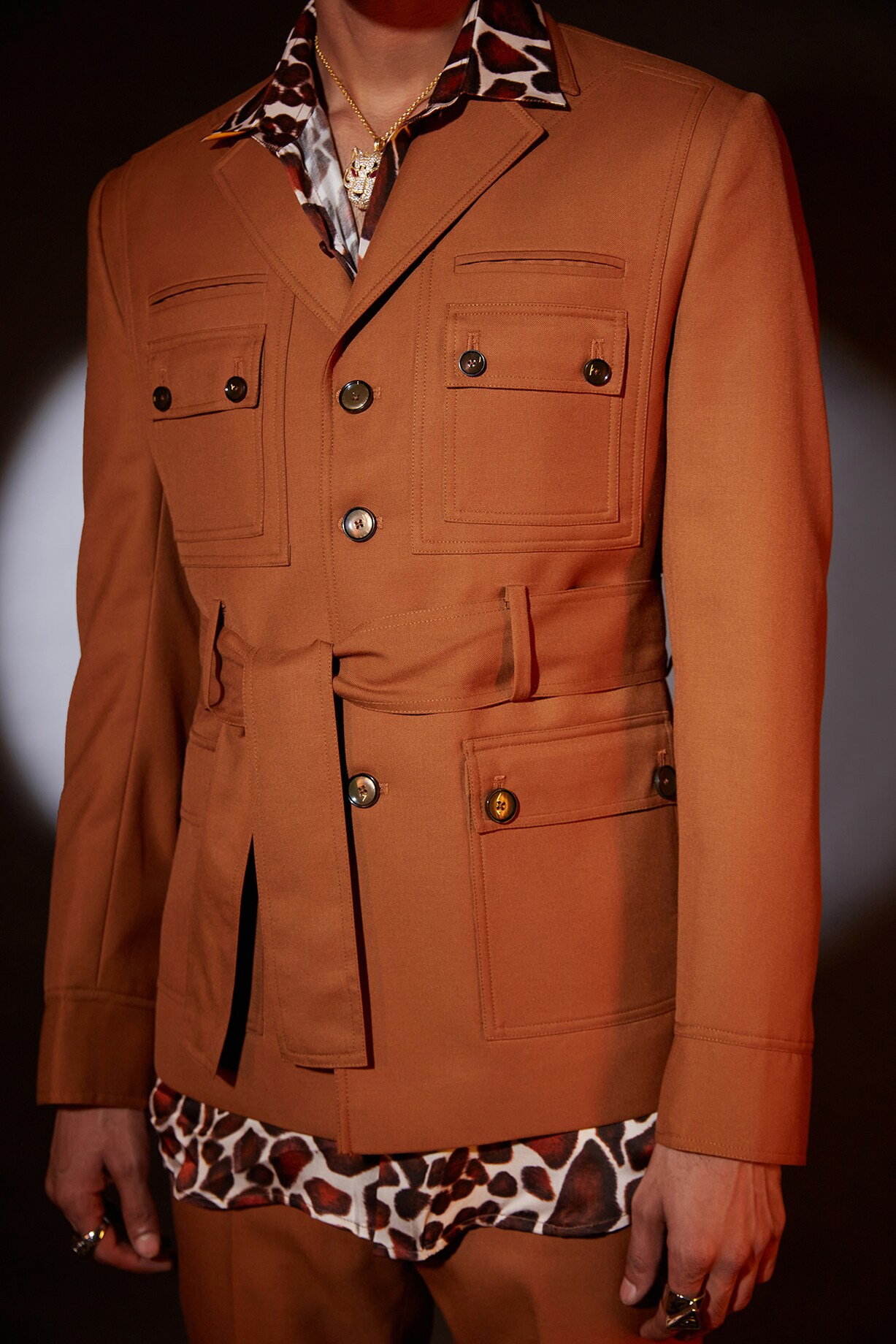 Tangerine Wool Blend Suit Set by ASHAY at Pernia's Pop Up Shop 2026
