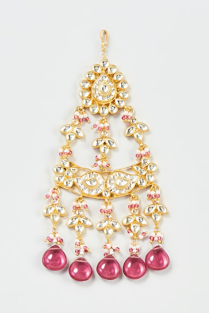 Gold Finish Yellow Kundan Polki Pasa Design by ASHNEE at Pernia's Pop ...