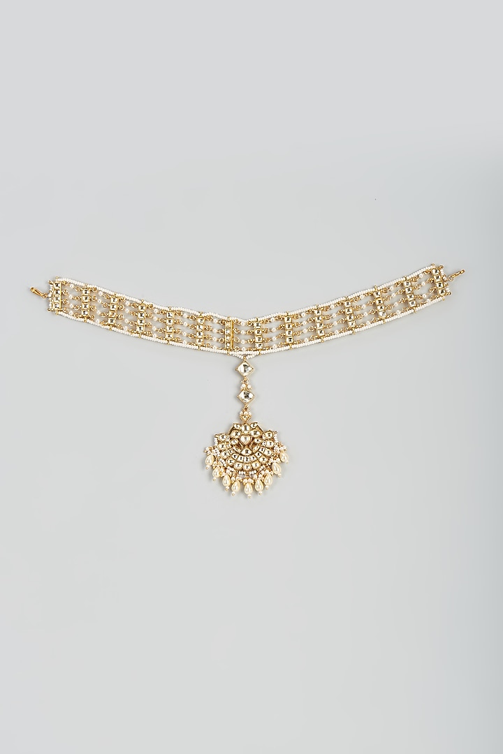 Gold Finish Kundan Polki Sheeshphool by ASHNEE at Pernia's Pop Up Shop 2026