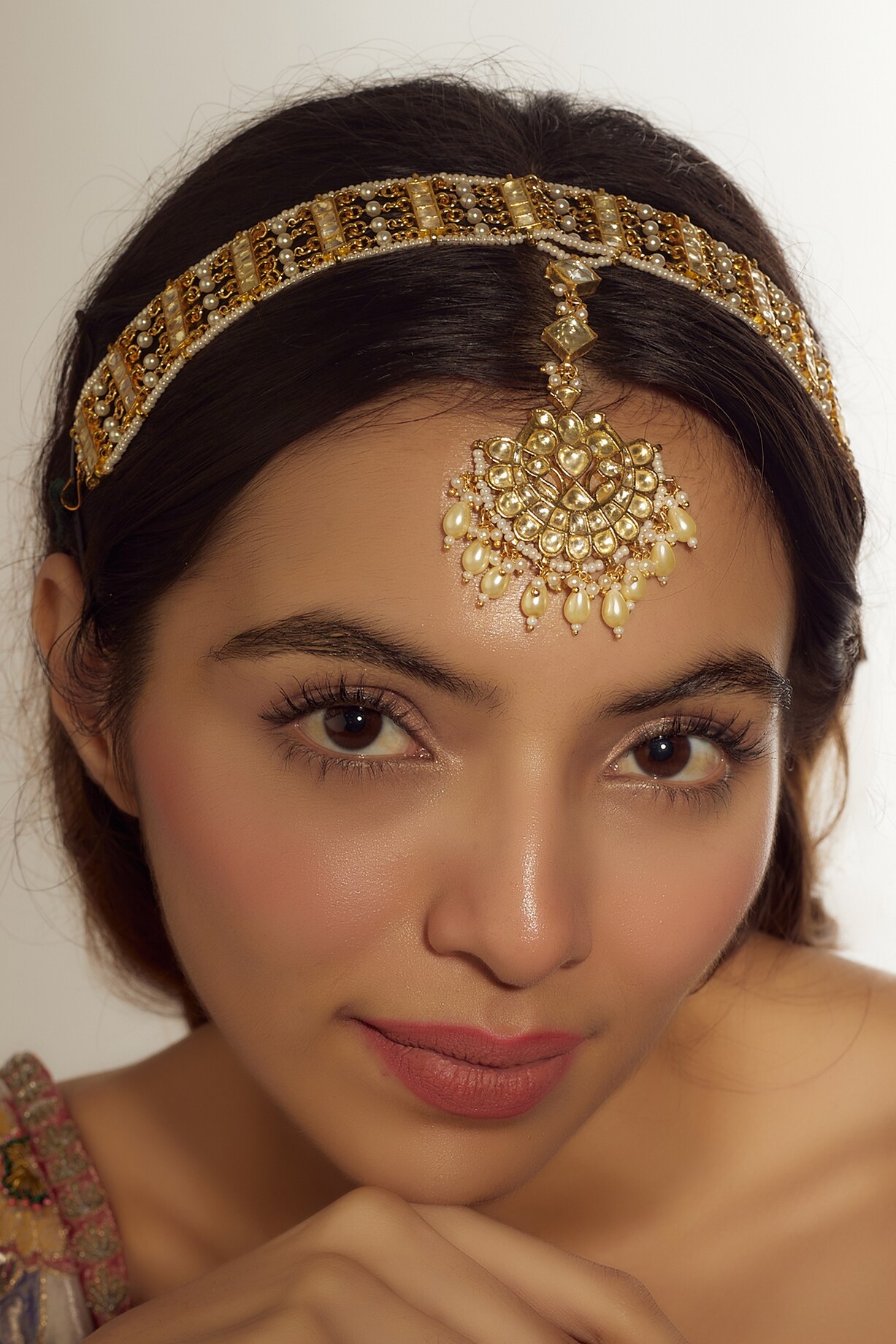 Gold Finish Kundan Polki Sheeshphool by ASHNEE at Pernia's Pop Up Shop 2026