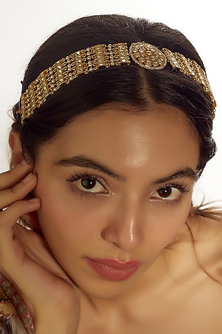 Gold Finish Kundan Polki Sheeshphool by ASHNEE at Pernia's Pop Up Shop 2025